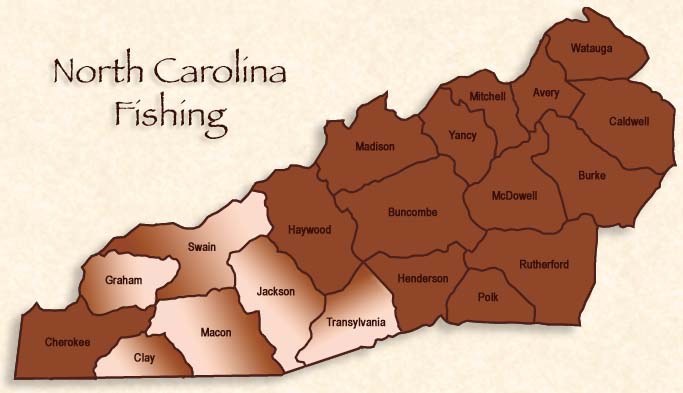 Lake, River, Trout Streams and Fly Fishing in Western North Carolina